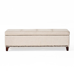 Christopher Knight Home Gavin Fabric Storage Ottoman, Beige