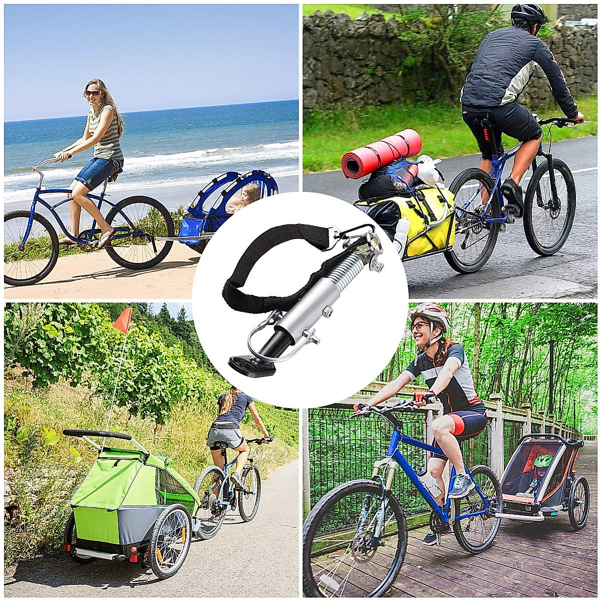 Wakauto Kids Tow Truck Trailer Hitch Kids Bike Trailer Bike Accessory Cycling Accessories Bike Trailers Bike Hooks Bicycle accesories Bike Trailer Attachment Child Tractor Connector