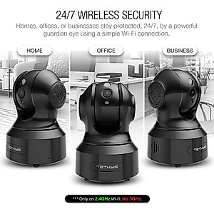 TETHYS Wireless Security Camera 1080P Indoor [Work with Alexa] Pan/Tilt WiFi Smart IP Camera Dome Surveillance System w/Night Vision,Motion Detection,2-Way Audio,Cloud for Home,Business, Baby Monitor