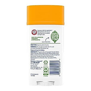 ARM & HAMMER Essentials Deodorant- Clean Juniper Berry- Wide Stick- Made with Natural Deodorizers- Free From Aluminum, Parabens & Phthalates, 2.5 oz (Pack of 2)