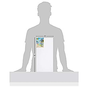 PHOENIX Watercolor Stretched Canvases, 10x20 Inch/4 Pack - 8 Oz, 3/4 Inch Profile, 100% Cotton Triple Primed White Blank Canvases for Watercolor, Acrylic, Gouache, Tempera, Crafts & Pouring Art