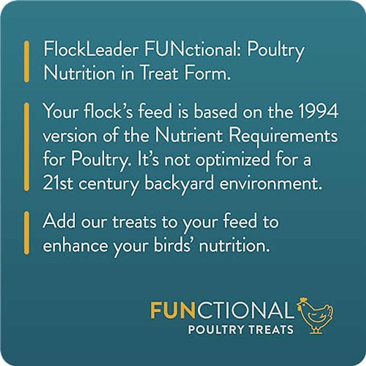 FLOCKLEADER Sustain, Functional Poultry Treats for Bone and Joint Support, 3.5 lb