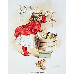 Unoopler Poster Discount Ivory SOAP Girl Vintage Metal Sign Laundry Art Tin Dolls, 12X16