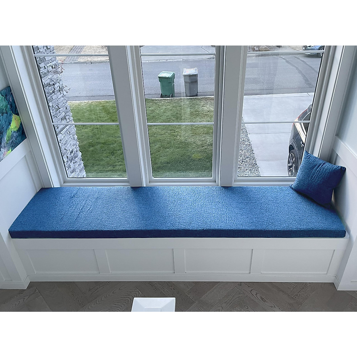 SINCERE Custom Cushions Indoor, Bench Pillow, Made to Order Foam Cushion, Bay Window Seat Pad, Mudroom Piano Bench Cushion, Swing Cushion, Hope Chest Cushion, Hearth Cushions for Fireplaces