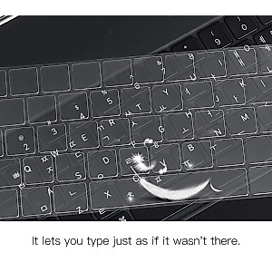 CaseBuy Ultra Thin Keyboard Cover for Apple iPad Air 13-inch (M2 2024) & M2 iPad Pro 12.9 inch 2022 2021 2020 Release with Magic Keyboard(6th 5th 4th Gen), iPad Pro 12.9 Accessories Protective Skin