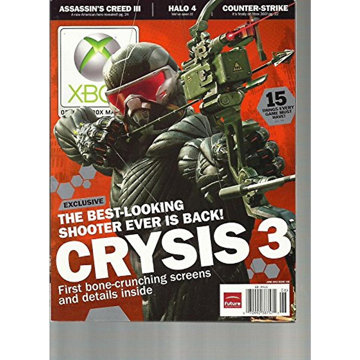 OFFICIAL X BOX MAGAZINE, JUNE, 2012 (THE BEST -LOOKING SHOOTER EVER IS BACK !)