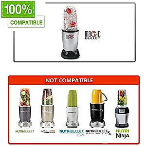 Replacement Parts Compatible with 250W Magic Bullet – Premium Set of Blender Replacement Accessories with Mono-Wing and Cross Blade Replacement, Rubber O-Ring Sealing Gaskets