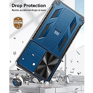 WTYOO Case for Motorola Edge-Plus 2022: Motorola Edge Plus 5G UW 2022 Case - Military Grade Drop Proof Phone Protective Cover with Kickstand and Slide Cover Protection - Durable Shockproof Textured