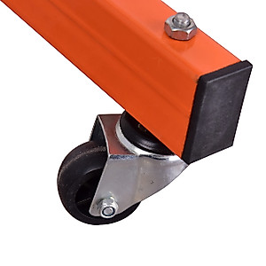 Eisen Mechanics Rolling Work Table, Adjustable Mobile Tray Table for Shop, Garage, DIY. Tool Tray Cable With Wheels. 220 lb. Capacity, orange