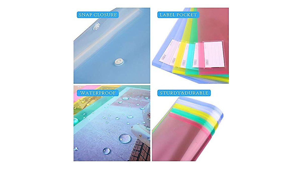 Colorful Plastic File Folders for Organized Storage