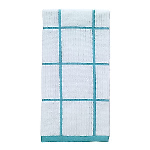 T-Fal Textiles 10167 100-Percent Cotton Parquet Kitchen Dish Towel, Breeze, Check-Single
