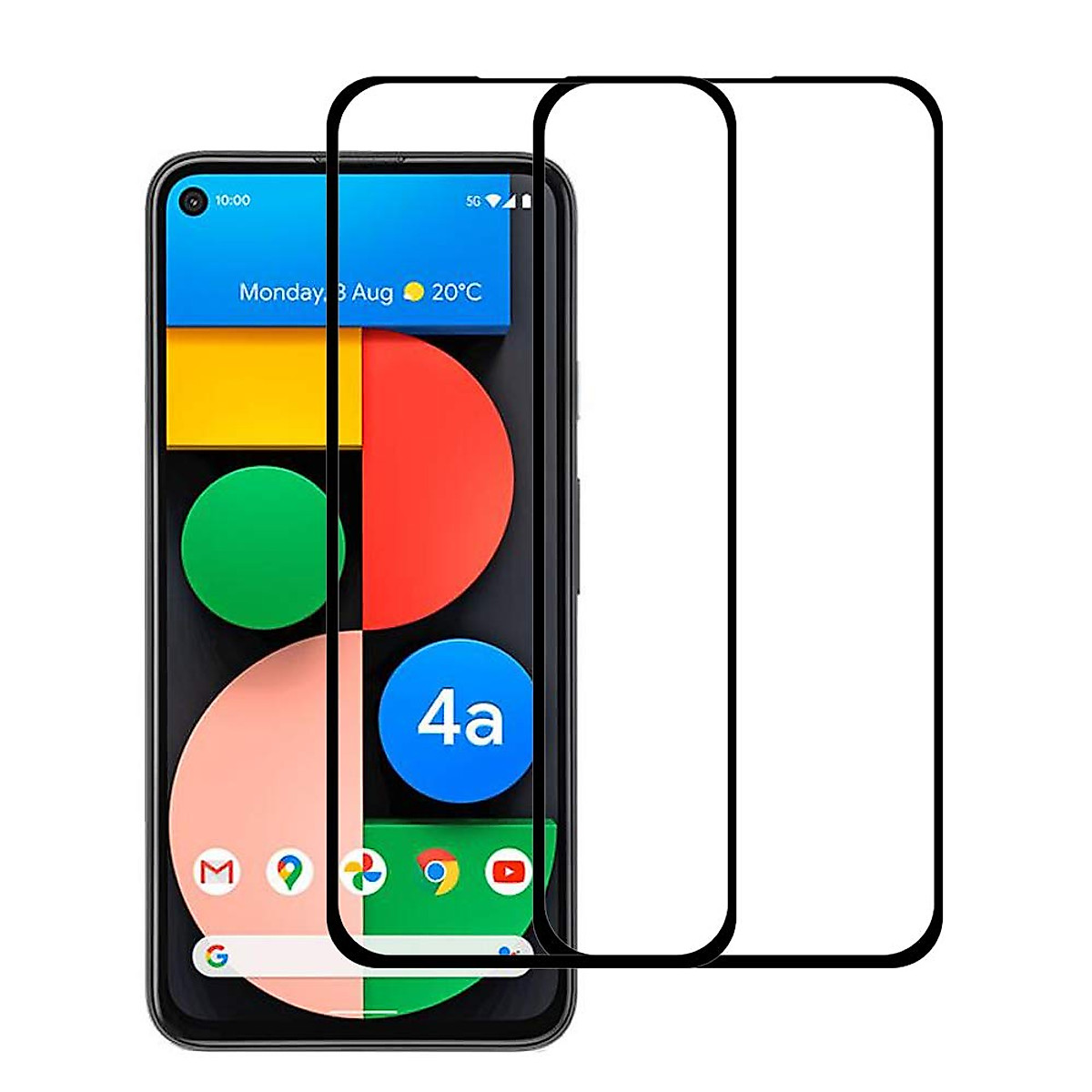 VIESUP [2 Pack High Clear Anti-sctratch Full Coverage Screen Tempered Glass for Google Pixel 4A 5G 6.20 inch