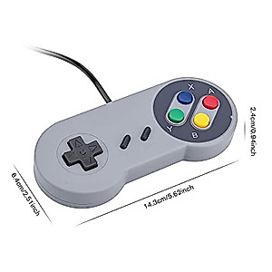 Rii Game Controller, SNES Retro USB Controller, Classic Gamepad Joystick, PC Super Classic Joypad Gamestick for PC, Raspberry Pi, Windows MAC Liunx, Android GP100 (Grey, 2 Pack)