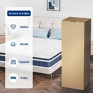 Skyday Queen Mattress, 10 Inch Cooling Queen Size Mattresses in A Box, Gel Memory Foam Hybrid Mattress for Motion Isolation, Pressure Relief,Medium Firm, Breathable, CertiPUR-US, 80"x 60"x10"