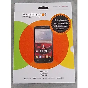 BrightSpot ALCATEL ONETOUCH Fierce 2 7040T 5" qHD Display Touch Screen 4G Capable Android 4.4 Powered By T-Mobile
