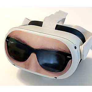 Male Sunglasses Decal for Quest 2 VR Headset - Meta/Oculus - Glossy Vinyl Sticker