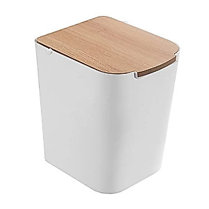 DOUBA Trash Can Household Trash Can Press Storage Bin with Lid Trash Can Kitchen Bathroom Trash Can