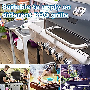 Dreyoo 8 Pack Sliver Grill Hooks Compatible with Char Broil Gas Barbecue Machine, BBQ Grill Tool Holders, Grill Kitchen Utensil Hooks Accessories