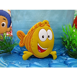 Bubble Guppies Birthday Cake Topper Set Featuring Gil and Friends with Underwater Decorative Accessories