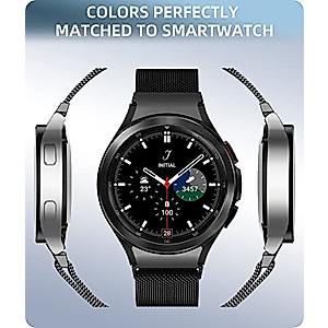 Zedoli No Gap Metal Bands Compatible with Samsung Galaxy Watch 6 band/Watch 5/Galaxy Watch 4 Band 40mm 44mm/Galaxy Watch 5 Pro Band 45mm/Watch 4 Classic Band/Watch 6 Classic Band 43mm 47mm Men Women