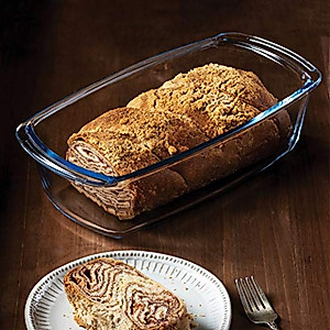 FineDine Glass Loaf Baking Pan with Lid - 2-Pack with BPA-free Airtight Lids - Perfect for Baking Bread, Meatloaf, and More, Gray