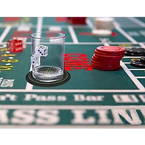 Whiskey Glasses Rocks Glass with Lucky Dice Old Fashioned Glass Hand Blown Drinking Glass Cups Funny Shot Glass 8 Oz West Bar Glass for Scotch Whiskey, Bourbon Glass,Cocktails,Gift for Men（White)