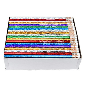 Pencil Guy Promotional Personalized Imprinted Glitz Round Pencils- 500 per box Purple