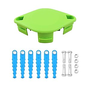 ULXIOM Polycarbonate Bladed Trimmer Head Fits for Greenworks 21302 21332 21342 20V 24V 40V String Edger, with 6 Quickload Blades and 4 Screw