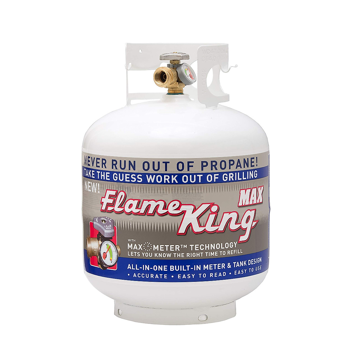 Flame King Propane Torch Kit Heavy Duty Weed Burner, 500,000 BTU with Flint Striker & Flame King YSN230b 20 Pound Steel Propane Tank Cylinder with OPD Valve and Built-in Gauge, 20 lb Vertical