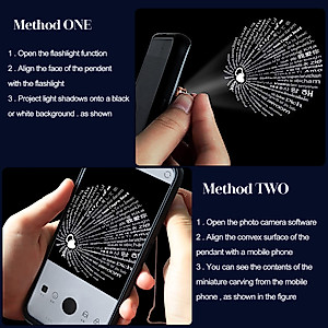 Jewenova Personalized Photo Projection Necklace S925 Sterling Silver Custom Necklace with Picture Inside Projection Necklace for Women