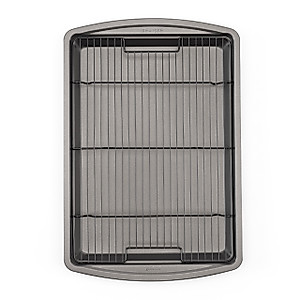 GoodCook 15" x 10.5" Premium Nonstick Carbon Steel Crispy Bacon Multipurpose Baking Pan Set