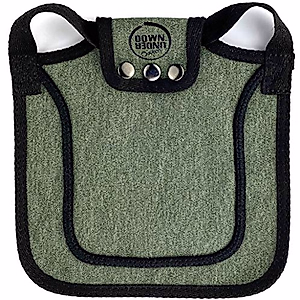 DOWN UNDER OUTDOORS Premium Chicken Saddle, Adjustable Straps to Suit Medium and Large Hens, Poultry Saver, Protector, Apron, Supplies, Products and Equipment, Including Shoulder Cover (Green)