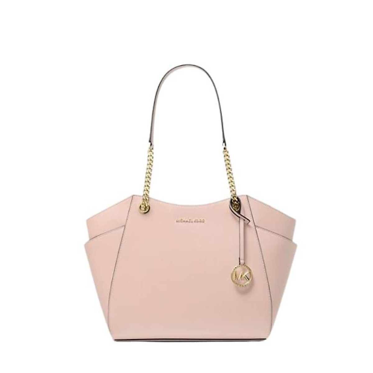 Michael Kors Women's Jet Set Travel Saffiano Leather Chain Shoulder Tote, Large (Soft Pink)