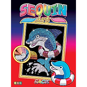 Sequin Art Red, Dolphin, Sparkling Arts and Crafts Picture Kit, Creative Crafts