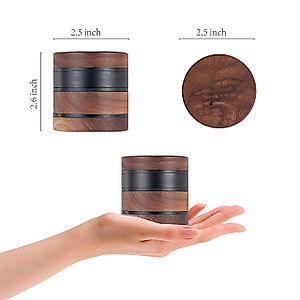 Black Wooden Spice Grinder 2.5"