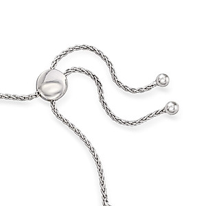 Ross-Simons 0.25 ct. t.w. Diamond Openwork Bolo Bracelet in Sterling Silver