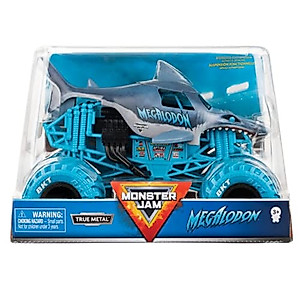 Die Cast Truck Monster Jam Megalodon, Nitro Neon Series 1:24 Scale