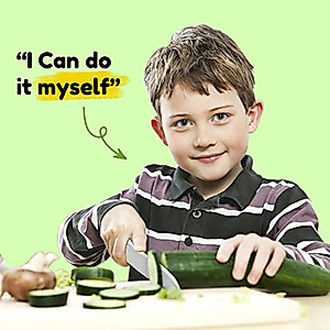 iAOVUEBY 18PCS Kids Knifes Set for Real Cooking, Wooden Toddler Knife 2PCS Cutting Board Kitchen Gloves Fruit Vegetable Crinkle Cutters Plastic Kid Safe Knives, Birthday Gifts for Girls & Boys Age 3-8