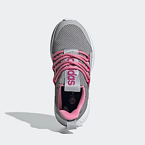 adidas Lite Racer Adapt 5.0 Running Shoe, Grey/Grey/Team Real Magenta, 3 US Unisex Little Kid