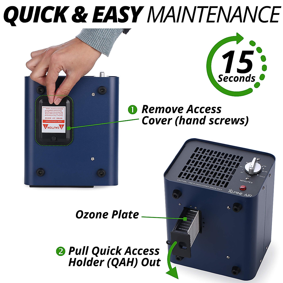 Alpine Air Ozone Generator 70, Watts 6000mg/h High Capacity Ozone Machine Industrial Grade Ozone Odor Eliminator for Cigarrete Smoke, Cooking Smoke and any Spaces such as Cars, Home, Rooms, Shops