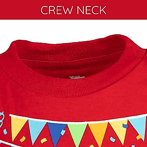 Disney Mickey Mouse Birthday Little Boys Graphic T-Shirt Mickey Red 7-8