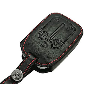 KAWIHEN Leather Key Fob Case Cover Compatible with for 2019 2020 Chevy Silverado 1500 2500HD 3500HD GMC Sierra 1500 2500HD 3500HD HYQ1EA 13529632 13591396