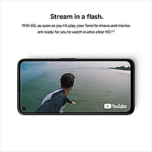 Google Pixel 4a with 5G - Android Phone - New Unlocked Smartphone with Night Sight and Ultrawide Lens - Clearly White (Renewed)