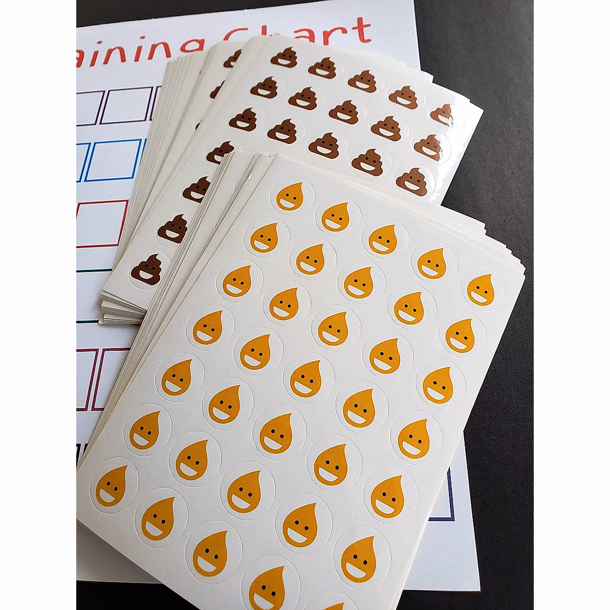 Potty Training Sticker Chart Reward- Monkey Design for Toddler Girls and Boys, Toilet Seat Motivational Weekly Progress Gift with 50 Poop Pee Sticker Sheets for Children