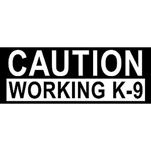 MAGNET CAUTION WORKING K-9 Magnetic Magnet(dog love police service canine) 3 x 8 inch