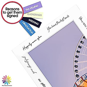 Mat Board Center, Pack of 25, 5x7 White Picture Mats with White Core for 4x6 Pictures