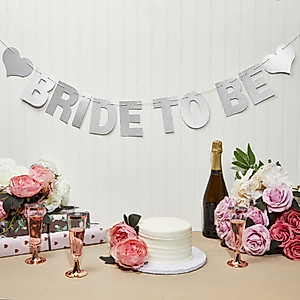 Bright Creations 130-Piece DIY Silver Glitter Make Your Own Banner Kit with Letters, Numbers, Symbols, and String for Birthdays, Weddings, and Party Supplies Decor (5-Inch Letters)