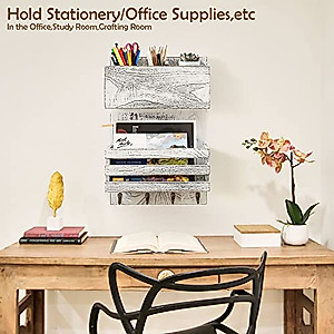 Hair Tool Organizer - Wooden Wall Mounted Hair Care Storage Solution with Multiple Compartments for Hair Blow Dryer, Straightener, Curling Iron,Makeup - Space Saving Hair Styling Tool Holder