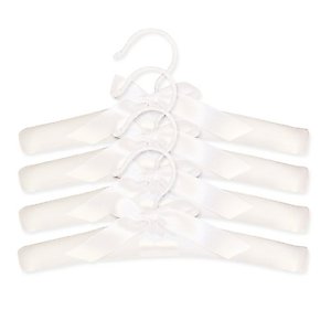 Trend Lab Satin Hangers, White, 4 Piece