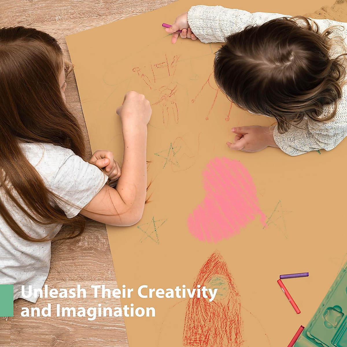 OcePor Brown Paper Roll 15"×450", Craft Paper, Kraft Paper Roll, Wrapping Paper, Packing Paper for Moving, Gift Wrapping, Wall Art, Table Runner, Floor Covering, Bulletin Board, Arts Crafts